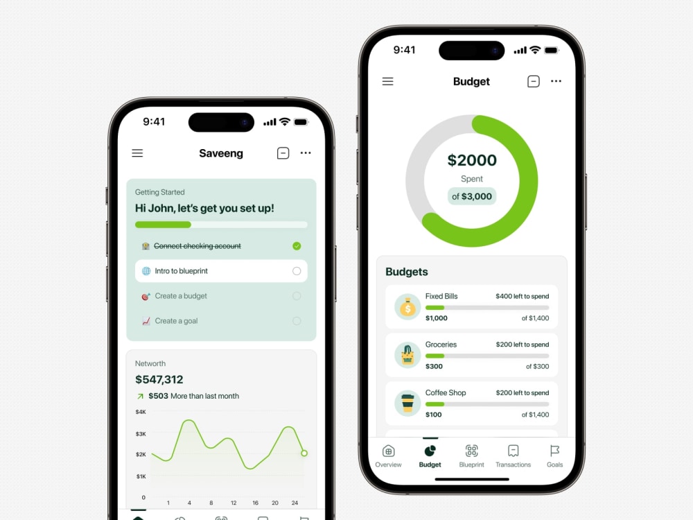 Clean, modern mobile UI screens designed to impress and work well. | Upwork
