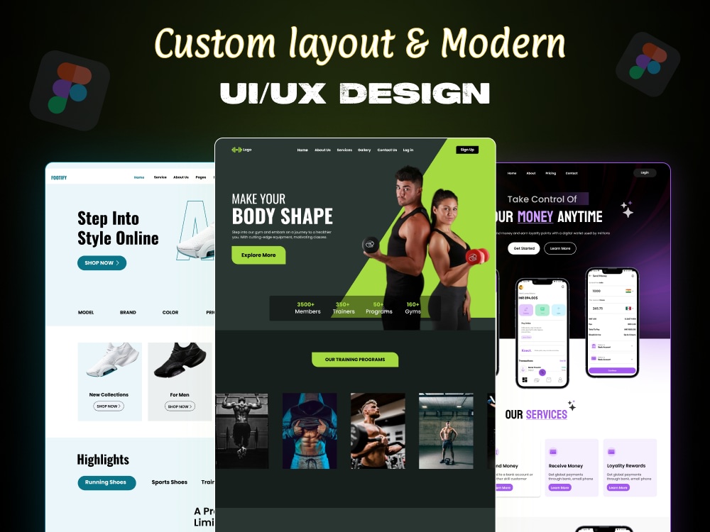 Expert UI/UX Designer, UI/UX Design, UI/UX Design in Figma, Landing ...