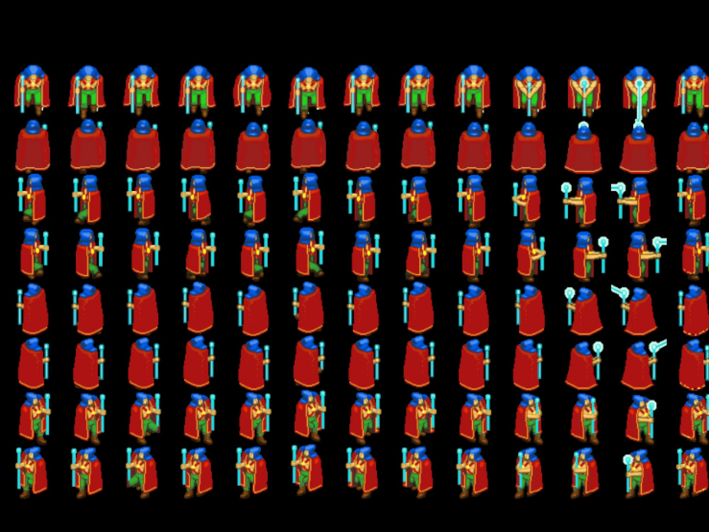 Custom 16-Bit Sprite Sheet for Unity & Godot Games – Idle, Walk, Attack ...
