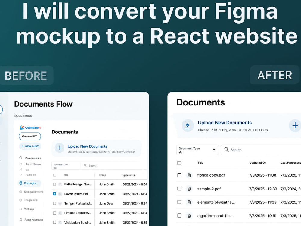 Pixel-Perfect, Responsive React UI Built from Figma | Upwork
