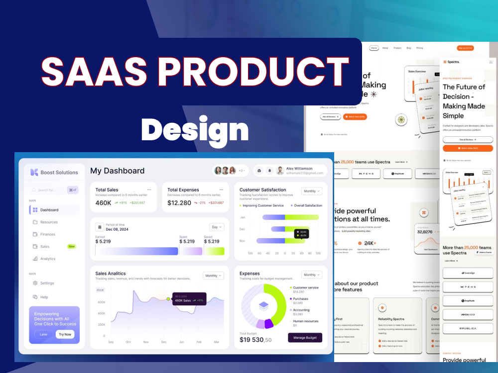SaaS Landing Page | SaaS Product Design | UI/UX Design | Mobile Design ...