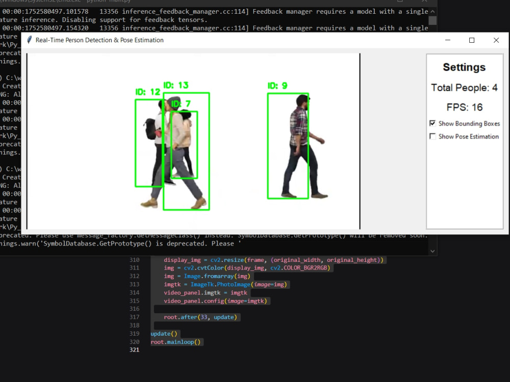 A real-time YOLOv8-based person detection and tracking system | Upwork