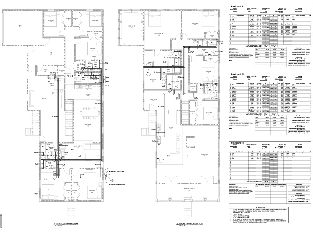 HVAC, Electrical, Plumbing, MEP Drawing, and Permit Plans Drawing set ...