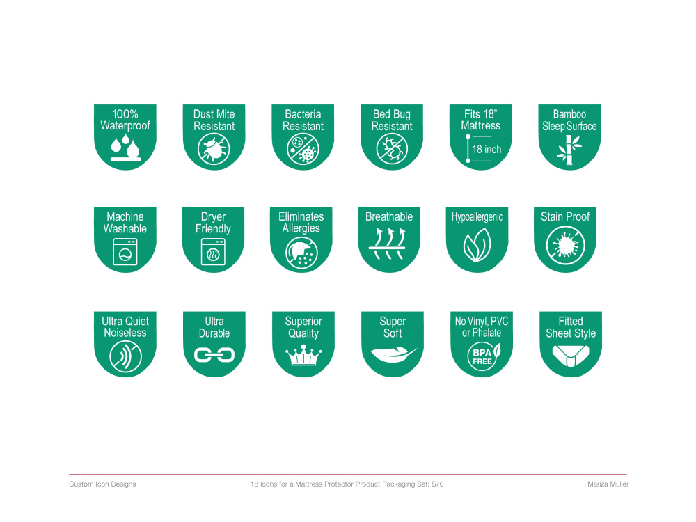 A Set of Customised Icons for your Product Packaging | Upwork