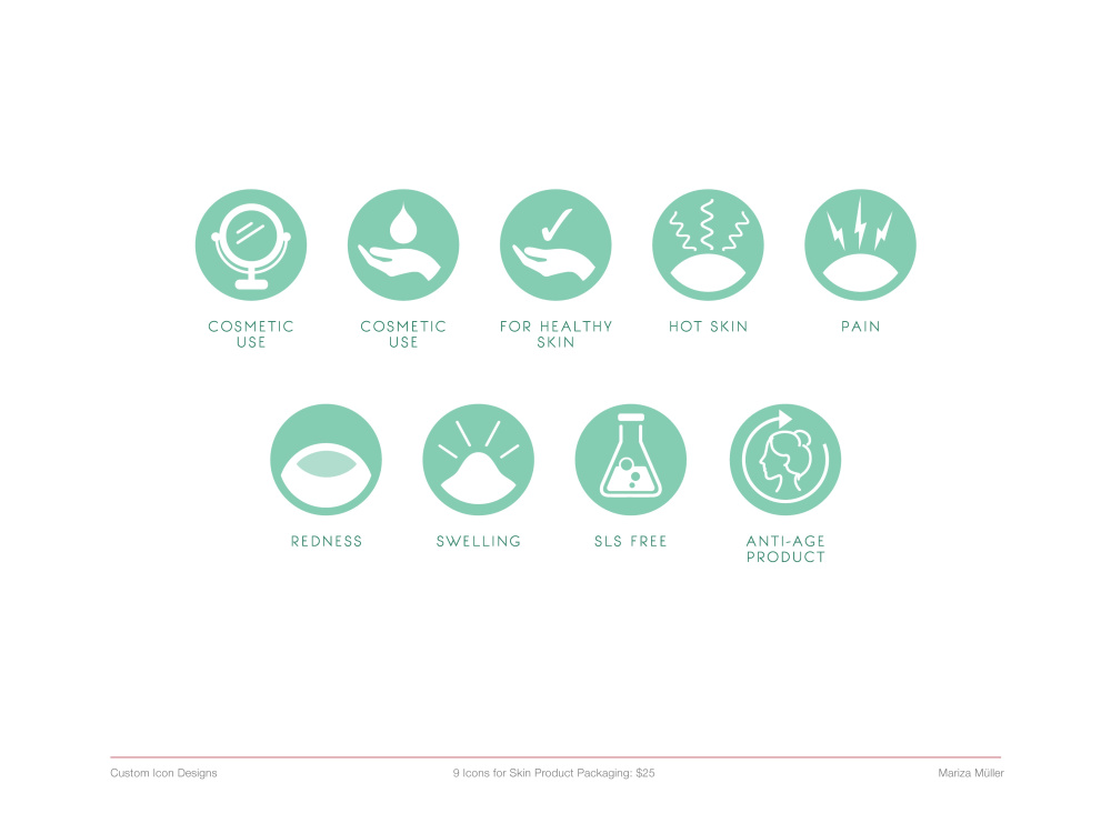 A Set of Customised Icons for your Product Packaging | Upwork