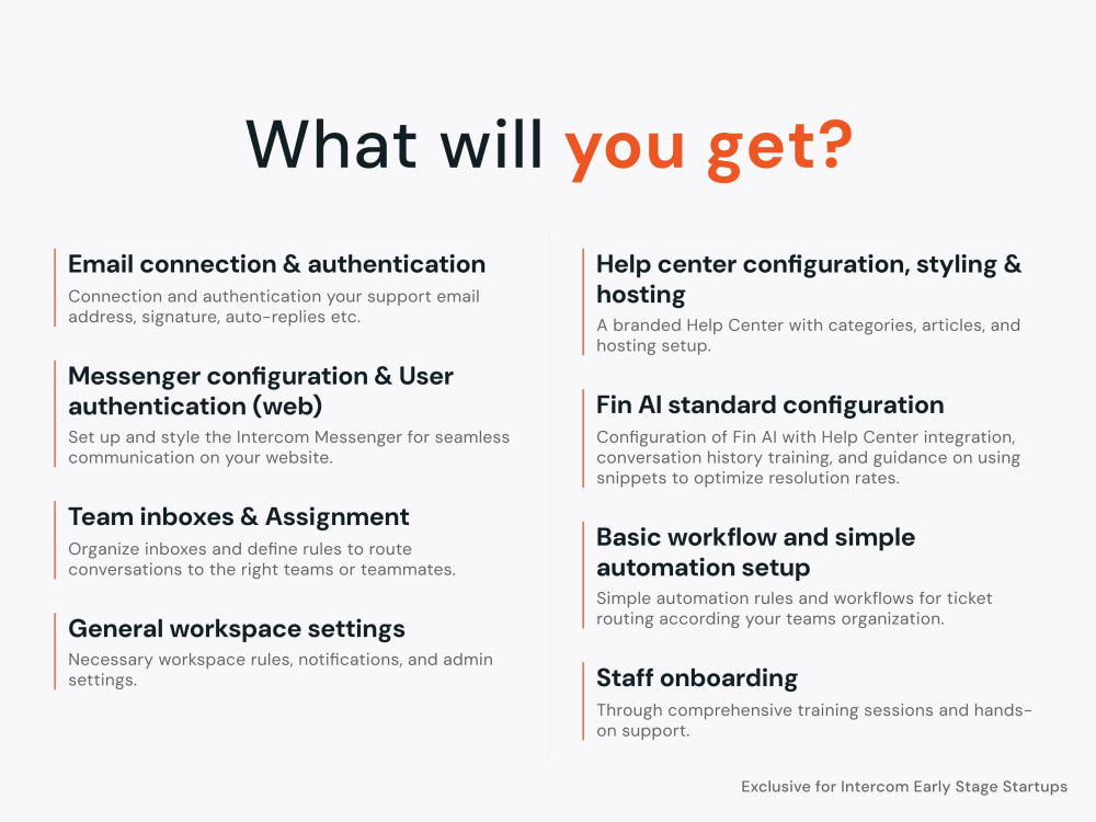 Intercom & Fin AI starter pack for Early Stage Startups | Upwork