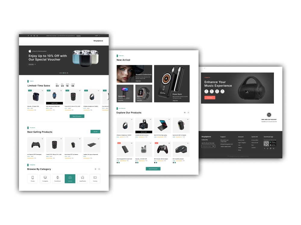 Modern Home Page / Landing Page UI Design – Figma / Sketch | Upwork