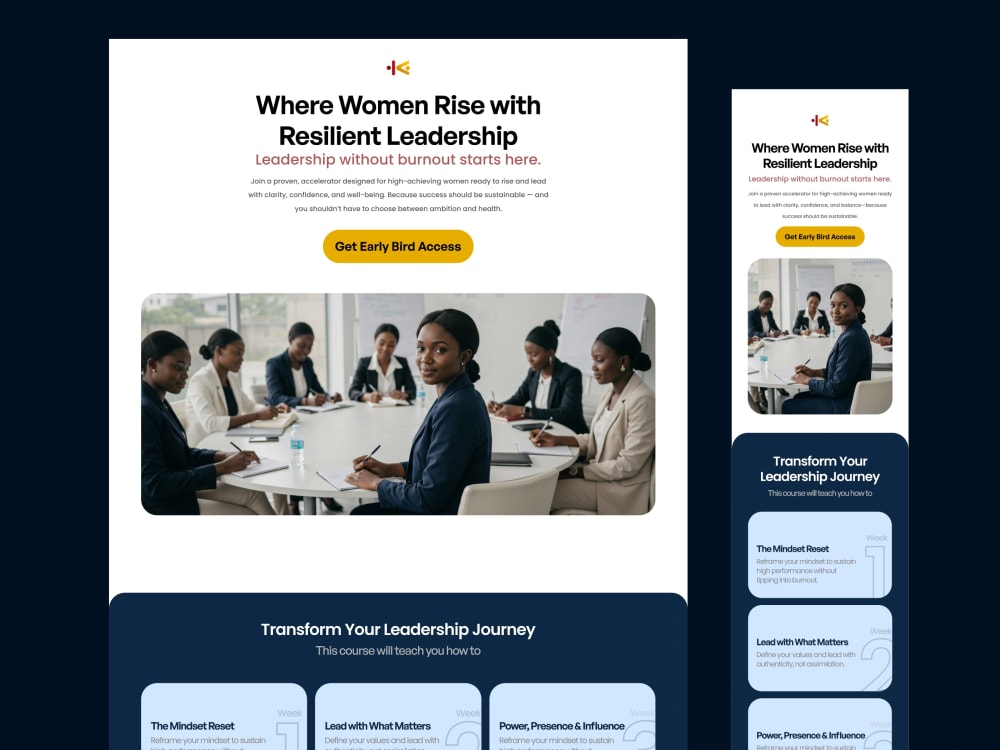 A responsive website landing page UI/UX design in Figma | Upwork