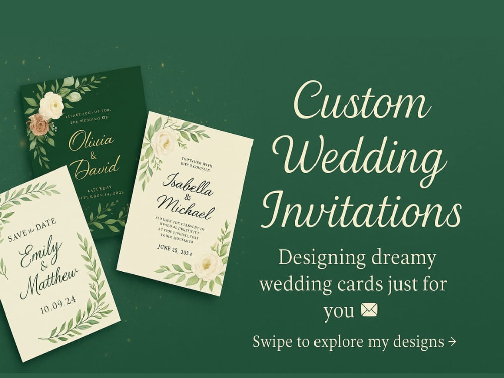 "Professional Wedding Card Design | Memorable & Beautiful" | Upwork