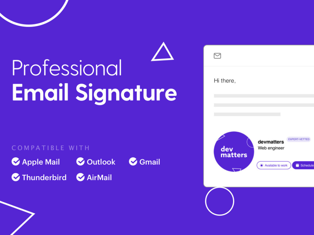 A modern HTML Email Signature Design | Clickable for Outlook, Gmail ...