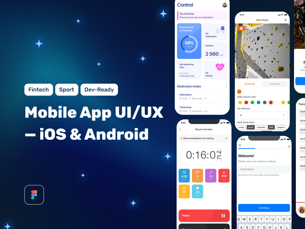 IOS & Android mobile app UI/UX design in Figma (HIG & Material) | Upwork