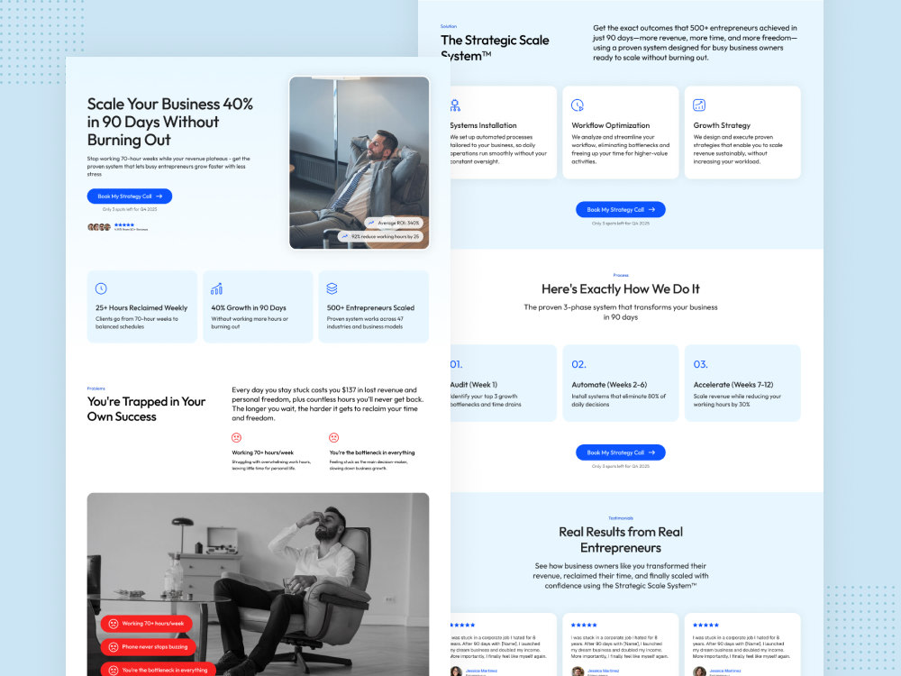 High-converting Landing Page for Service-based Businesses | Upwork