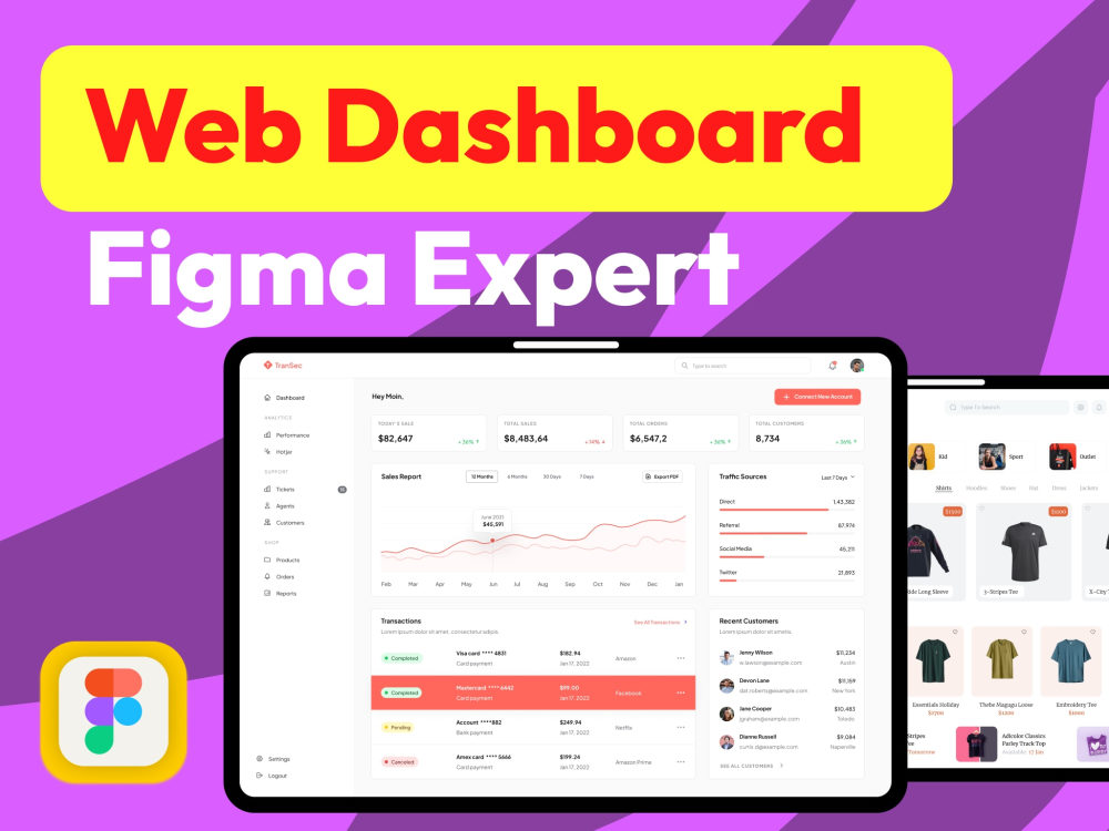 Web app design, figma dashboard ui, saas web app, figma mockups, ux ...