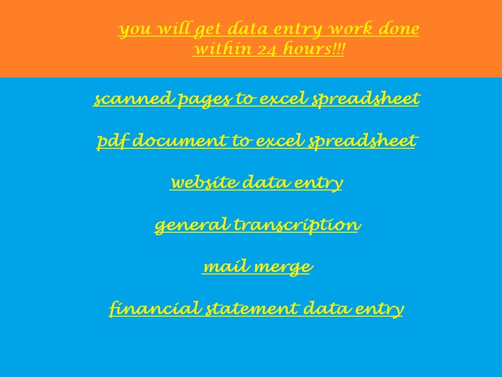 Fast, Accurate, Reliable Data Entry! | Upwork