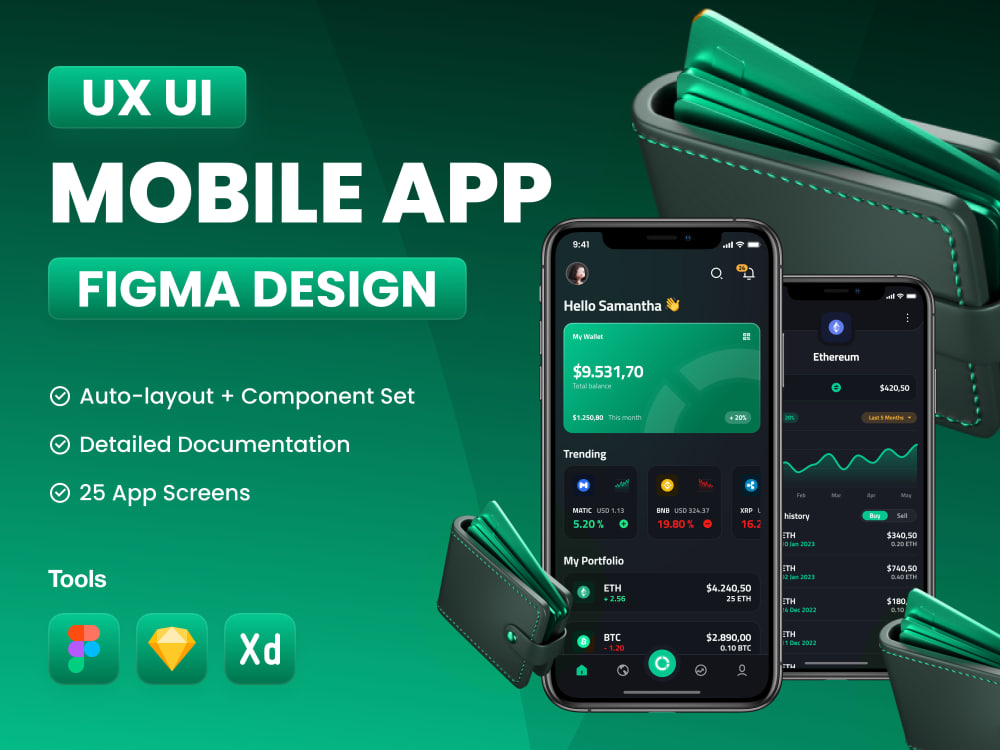 Custom Mobile App UI/UX Design | Figma Wireframes & Interactive Prototypes | Upwork