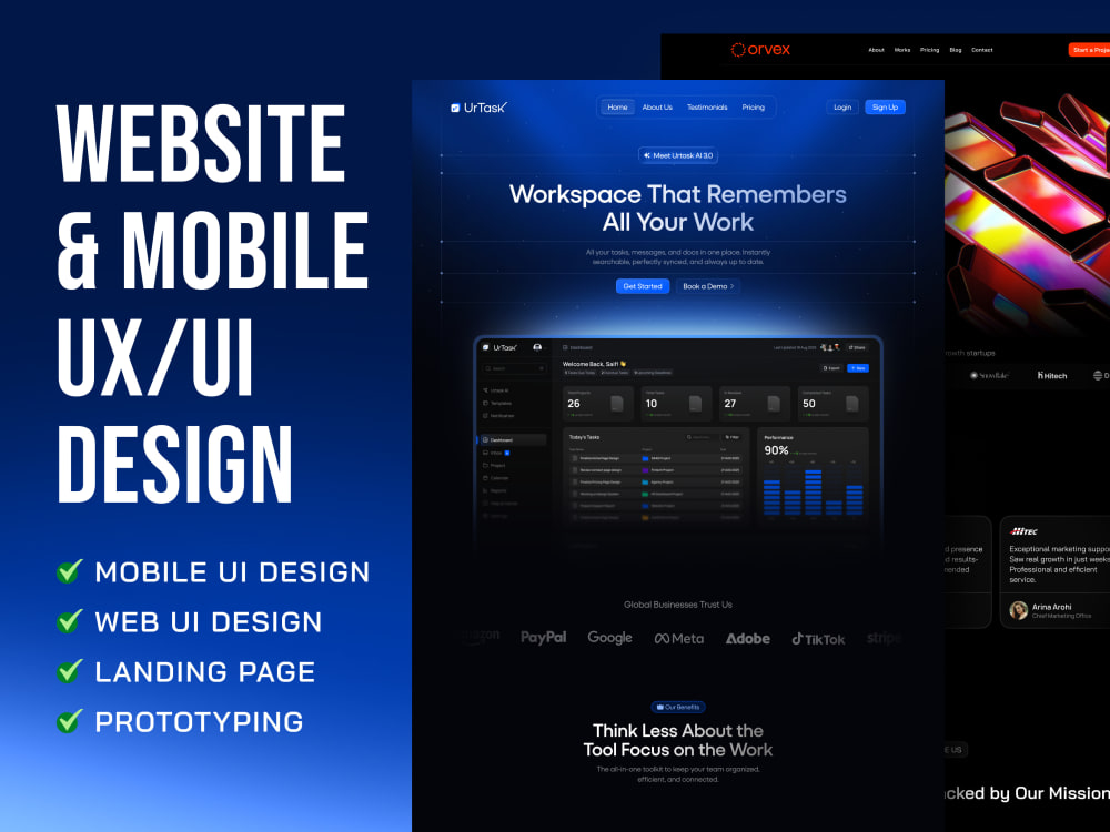 Modern and user-friendly UI UX design for web and mobile apps | Upwork