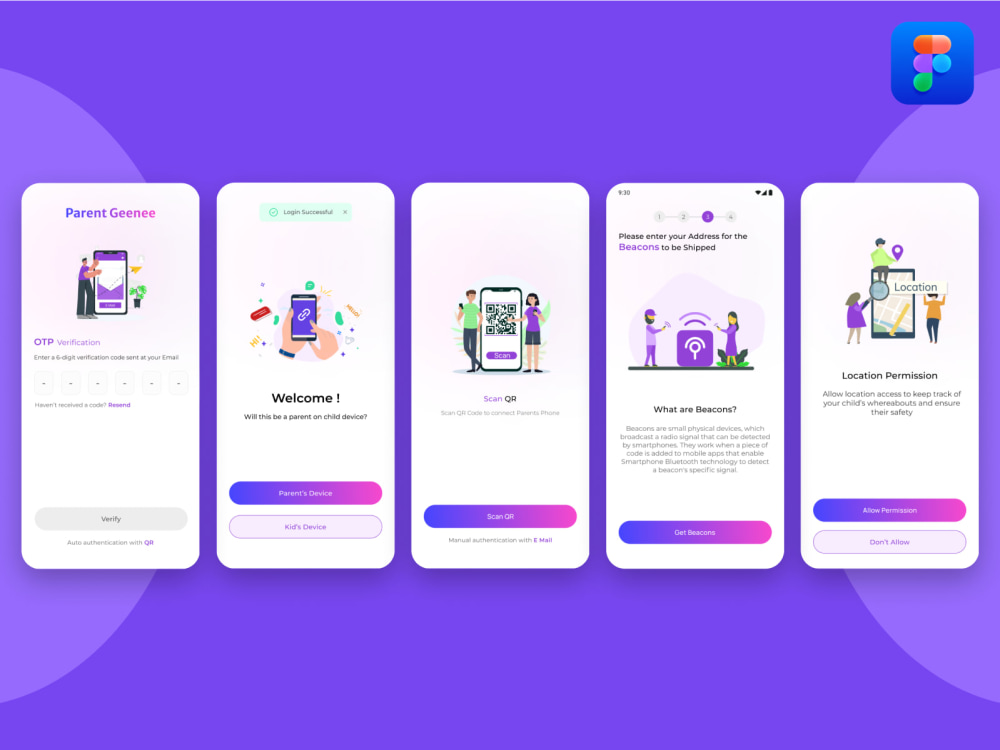 IOS and android mobile app intro and onboarding screens design in Figma | Upwork