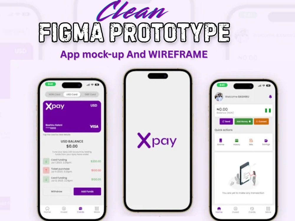 Mobile app UI UX design, wireframe design, mockup app, figma prototype ...