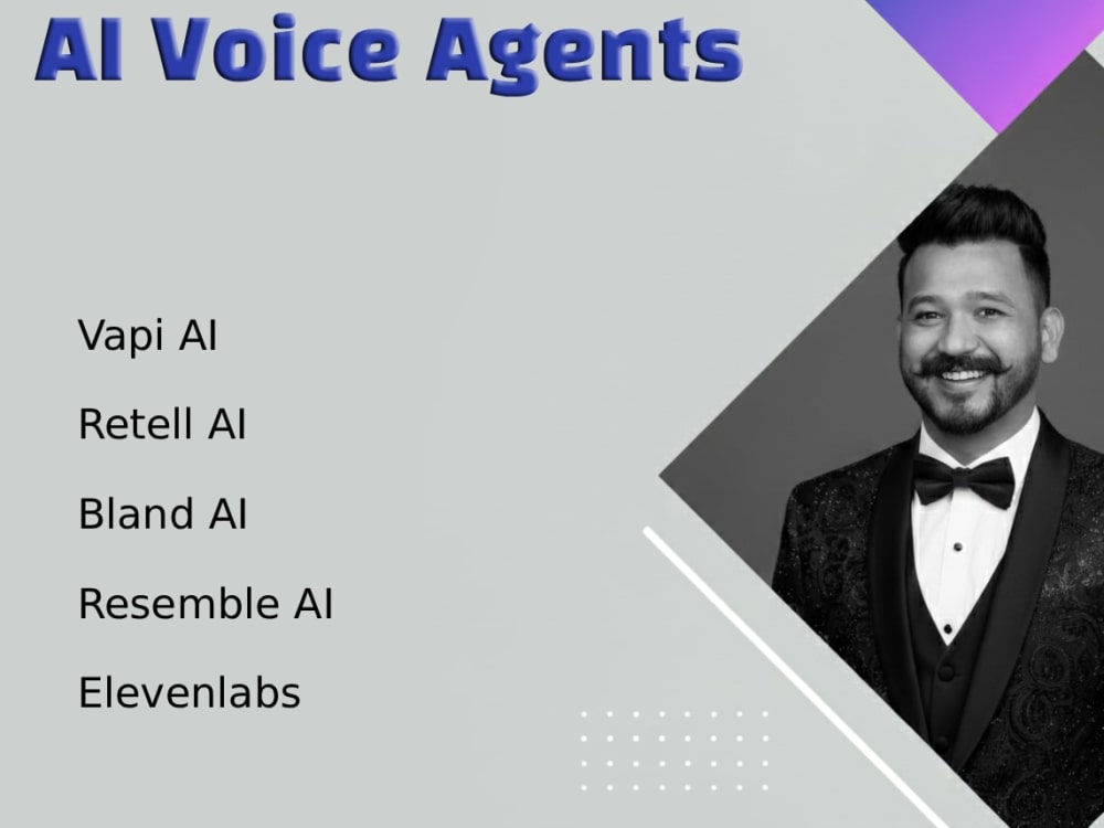 AI agent for Voice Agent with Vapi, Retell ai, Bland AI | Upwork