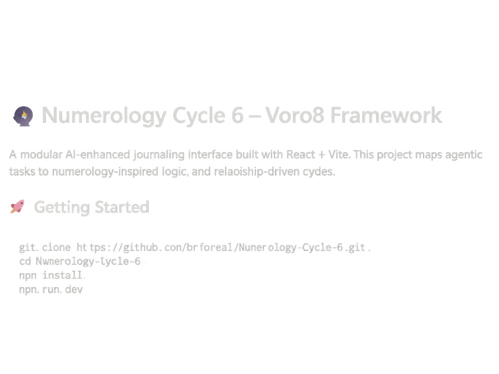 🔮 Numerology Cycle 6 – Voro8 Framework for Tech Journaling | Upwork