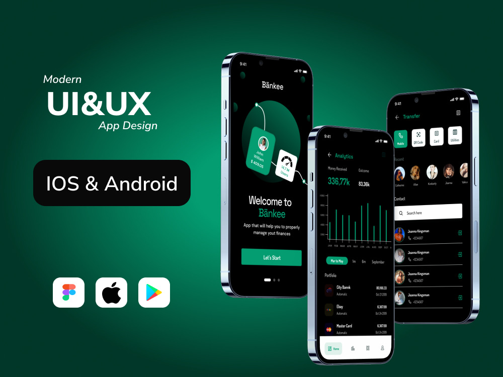 Mobile App UI/UX Design | iOS & Android | Figma Prototypes & Wireframes | Upwork