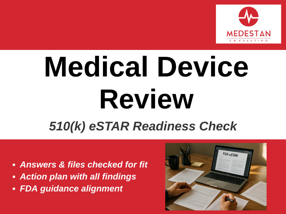 A 510(k) eSTAR readiness check and an action plan | Upwork