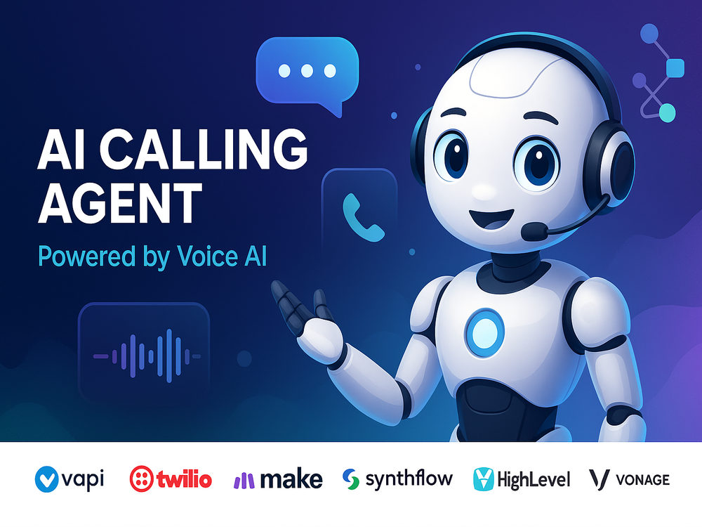 Ai calling agent, AI voice agent, cold calling agent,AI agent, RETELL VAPI | Upwork