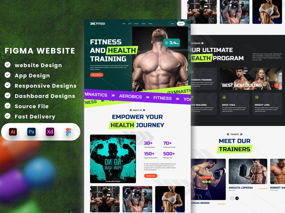Modern Web Design, App UI/UX, Landing Page Design and Figma Prototype ...