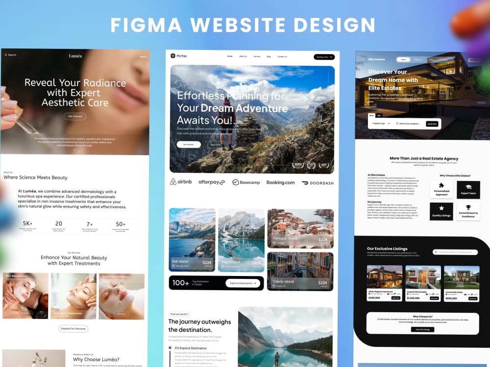 Modern Web Design, App UI/UX, Landing Page Design and Figma Prototype ...