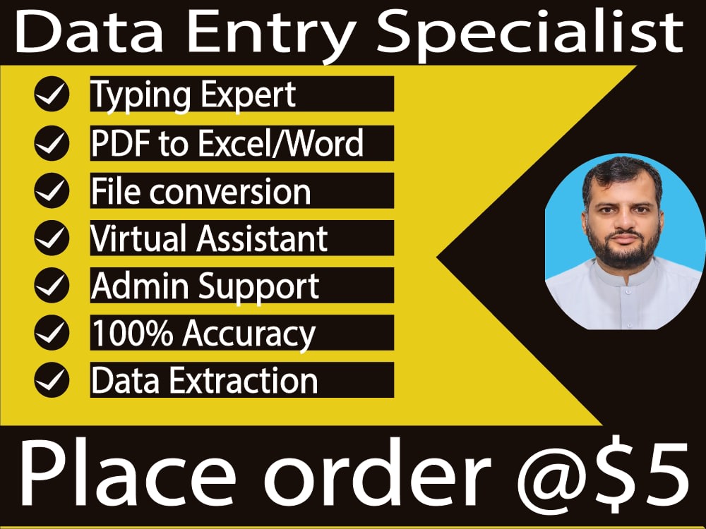 Skilled Data Entry & Admin Support: Fast Typing, PDF Conversion, Copy ...