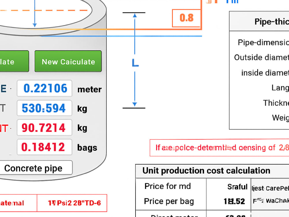Concrete Pipe Weight & Cost Calculator – Quick, Accurate, Ready-to-Use ...