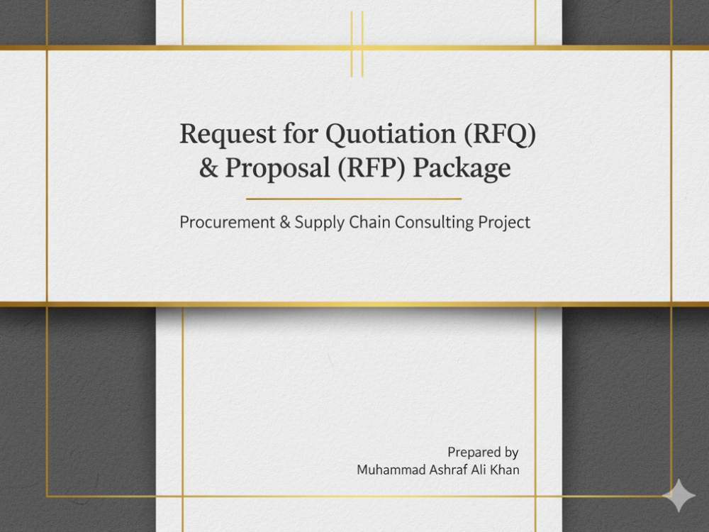 Professional RFQ or RFP Package with Supplier Evaluation Sheet | Upwork