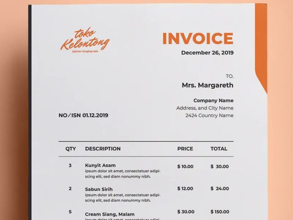 Custom Editable Invoice Template (Excel / Fillable PDF / Google Sheets) | Upwork