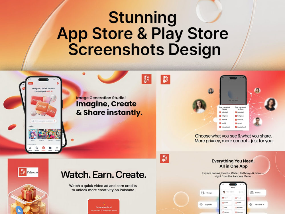 Stunning App Store & Google Play Screenshots Design for Your Mobile App ...