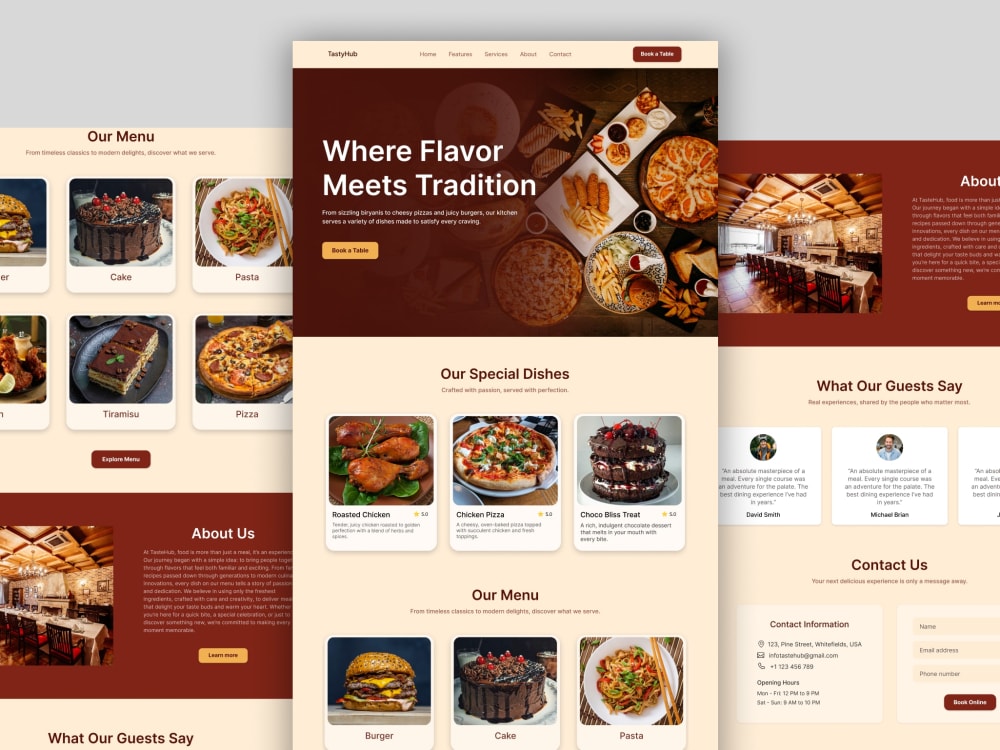Restaurant and Food Websites Design | Food delivery or Food order ...