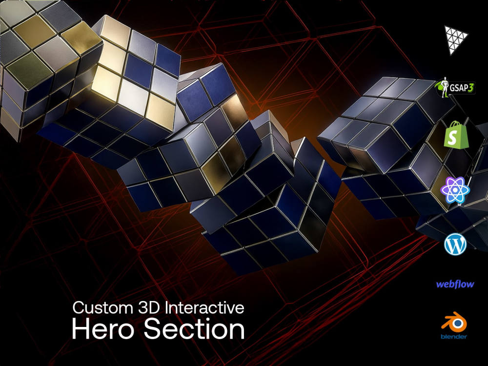 A Custom 3D Interactive Hero Section for Any Website | Three.js GSAP ...