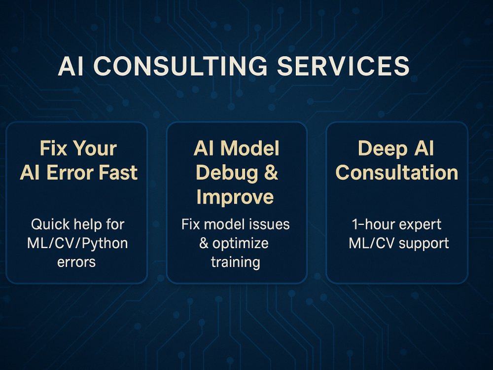 AI/ML Expert: PyTorch, YOLO, Transformers, Debugging & Model ...