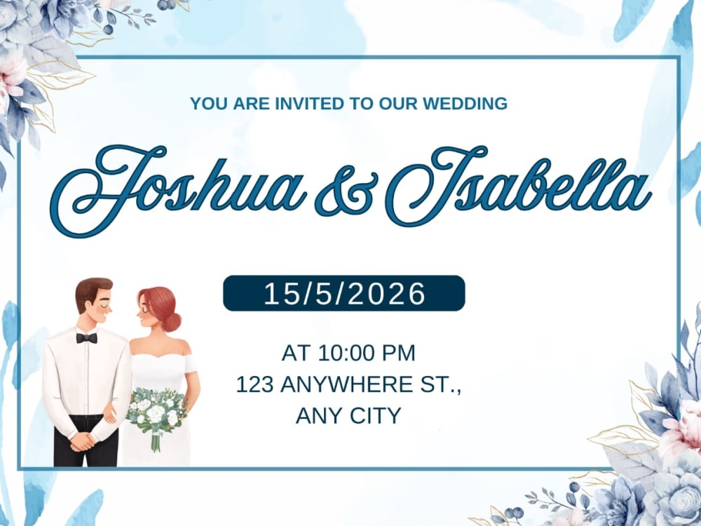 A fully custom invitation card design | Upwork