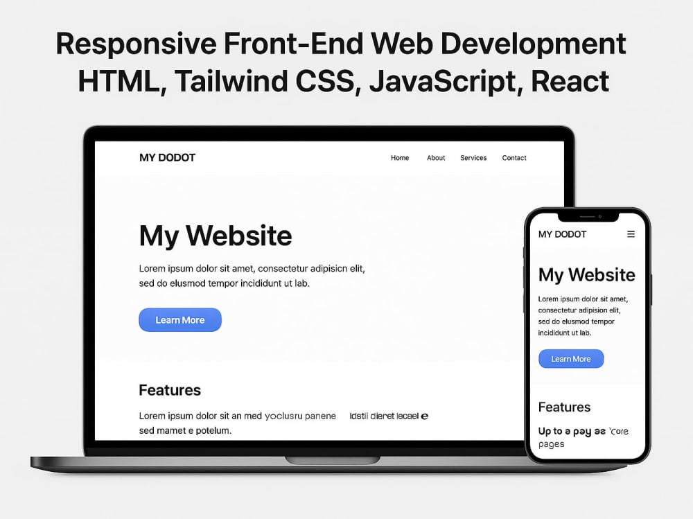 Modern Front-End Developer | React, Tailwind CSS, JS, HTML | Upwork