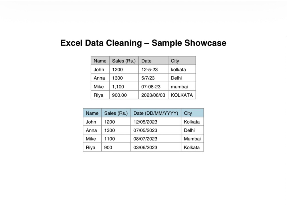 I will clean, organize, and format your Excel or Google Sheets data ...
