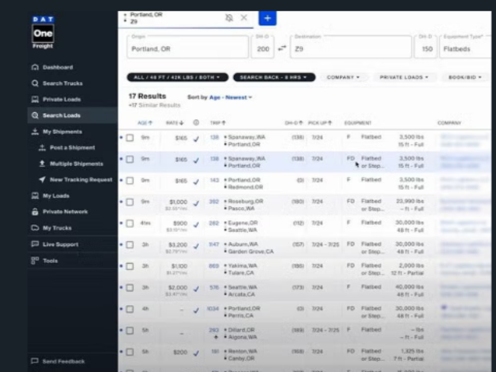 Load Board Management, Booking & Negotiation (DAT, 123, Sylecus) | Upwork