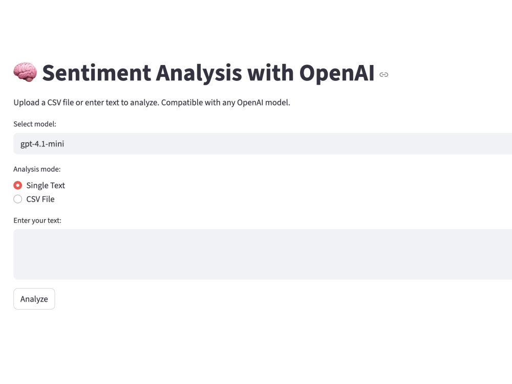 AI-Powered Sentiment Analysis App (Streamlit Dashboard +OpenAI ...