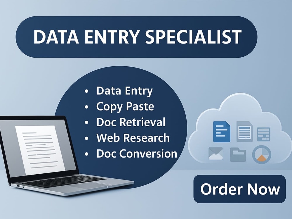 Transcription/data entry services for any document. | Upwork