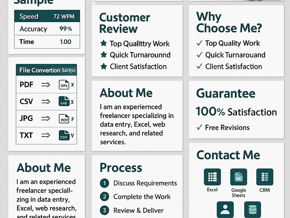 Fast & Accurate Data Entry | Excel, Web Research & Copy-Paste Support ...