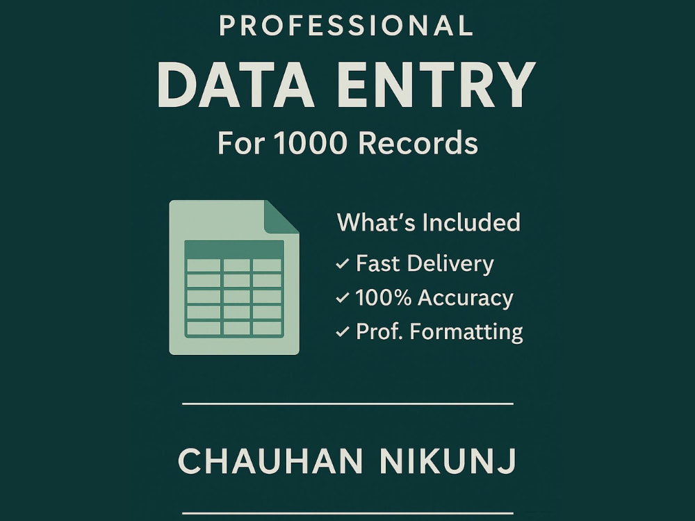 Fast & Accurate Data Entry | Excel, Web Research & Copy-Paste Support ...