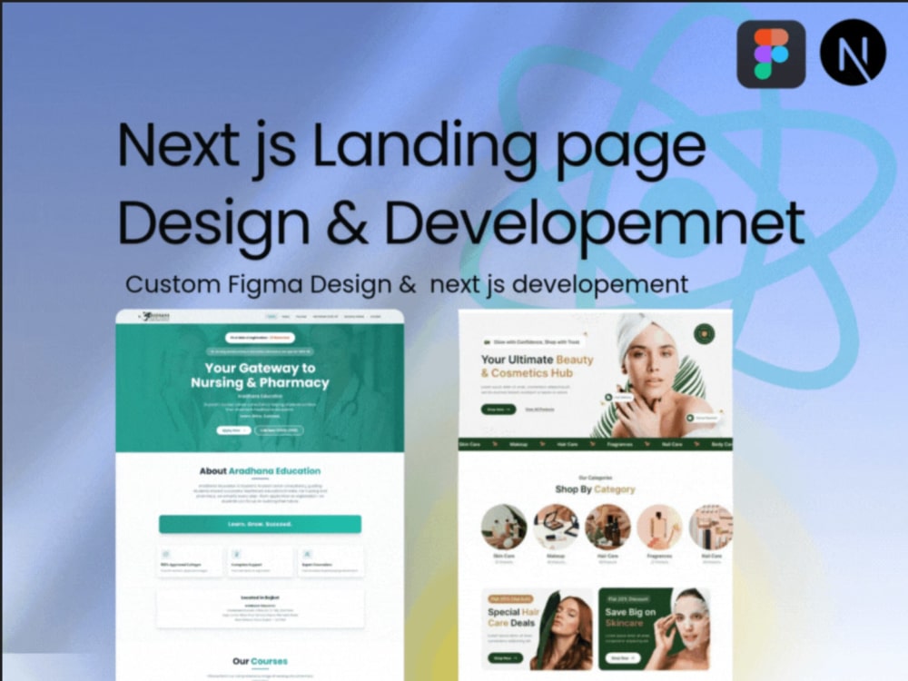 A custom Next.js landing page with Figma design | Upwork