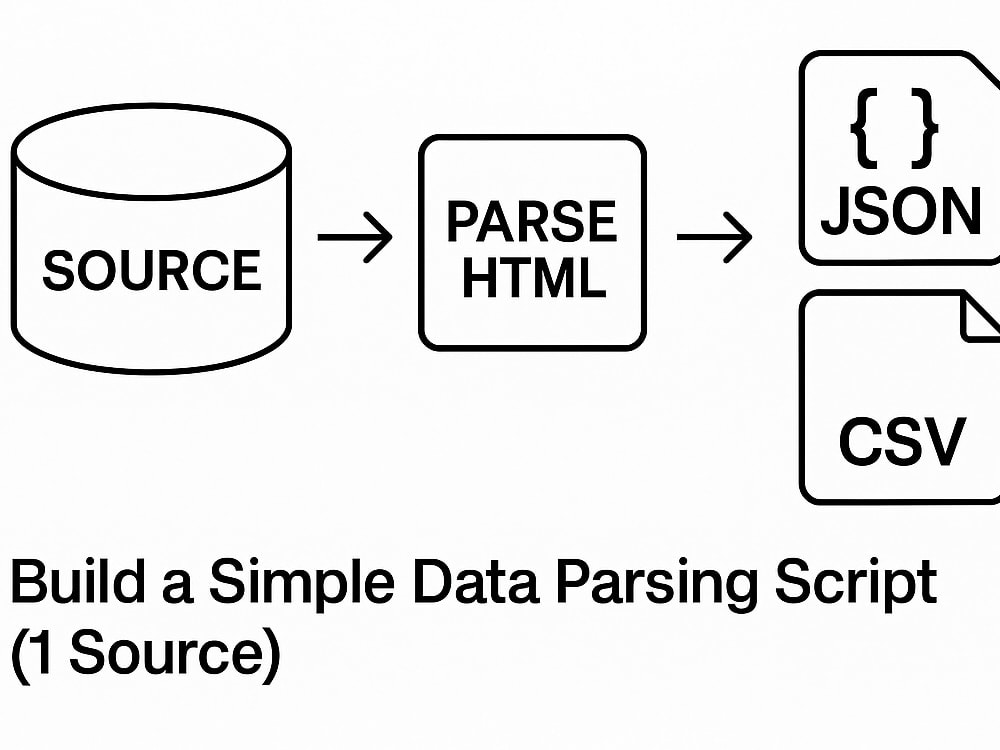 Build a Simple Data Parsing Script (1 Source) | Upwork