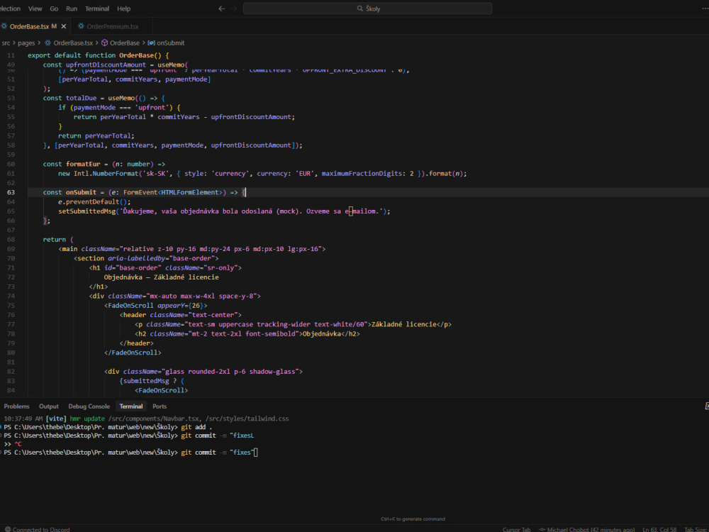 A responsive modern react webpage with full UI/UX, frontend and backend ...