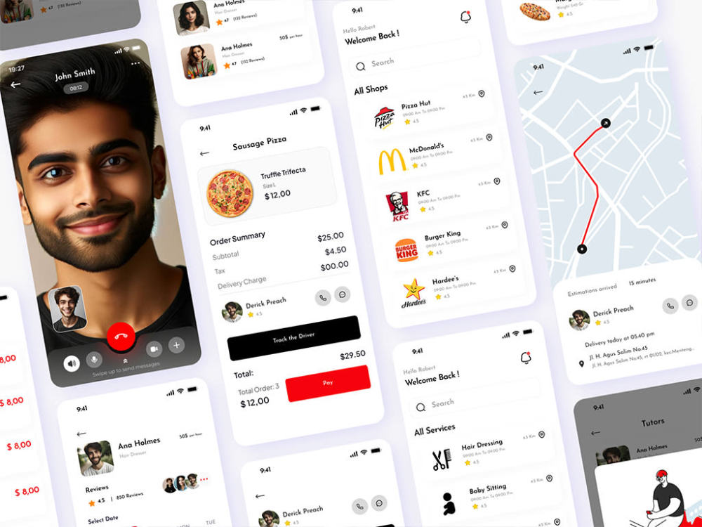 Mobile app ui design and clickable prototype figma | Upwork