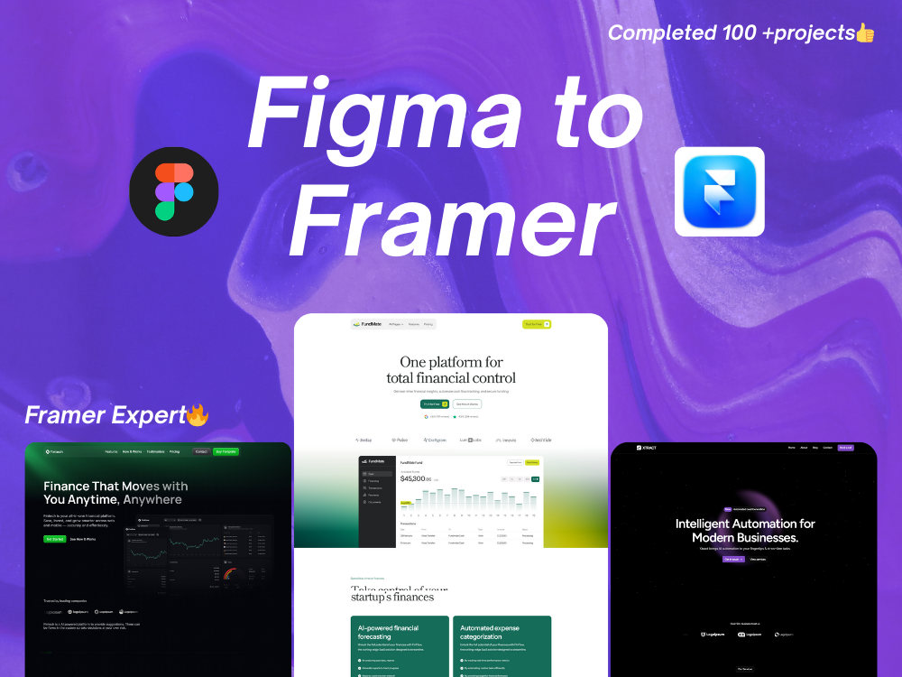Framer website | Figma to Framer | Framer Animation | Framer developer | Upwork